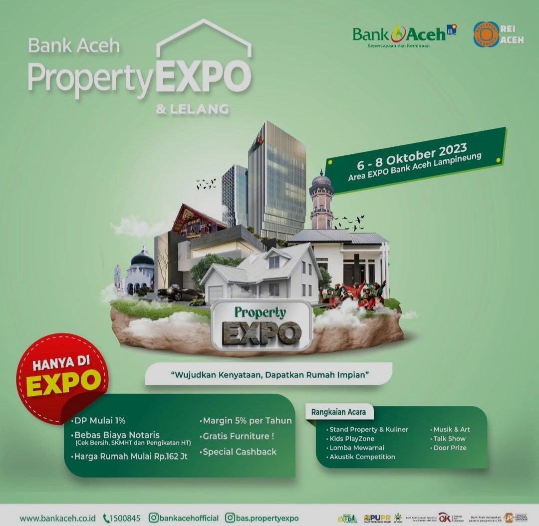 Gelar Property Expo Tahun 2023, Bank Aceh Hadirkan Ragam Promo Khusus dan Acara Menarik