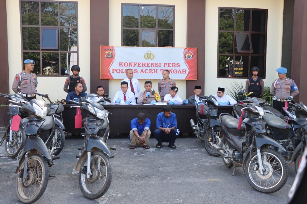 Dua Pencuri 12 Unit Sepmor di Aceh Tengah Berhasil Ditangkap Polisi